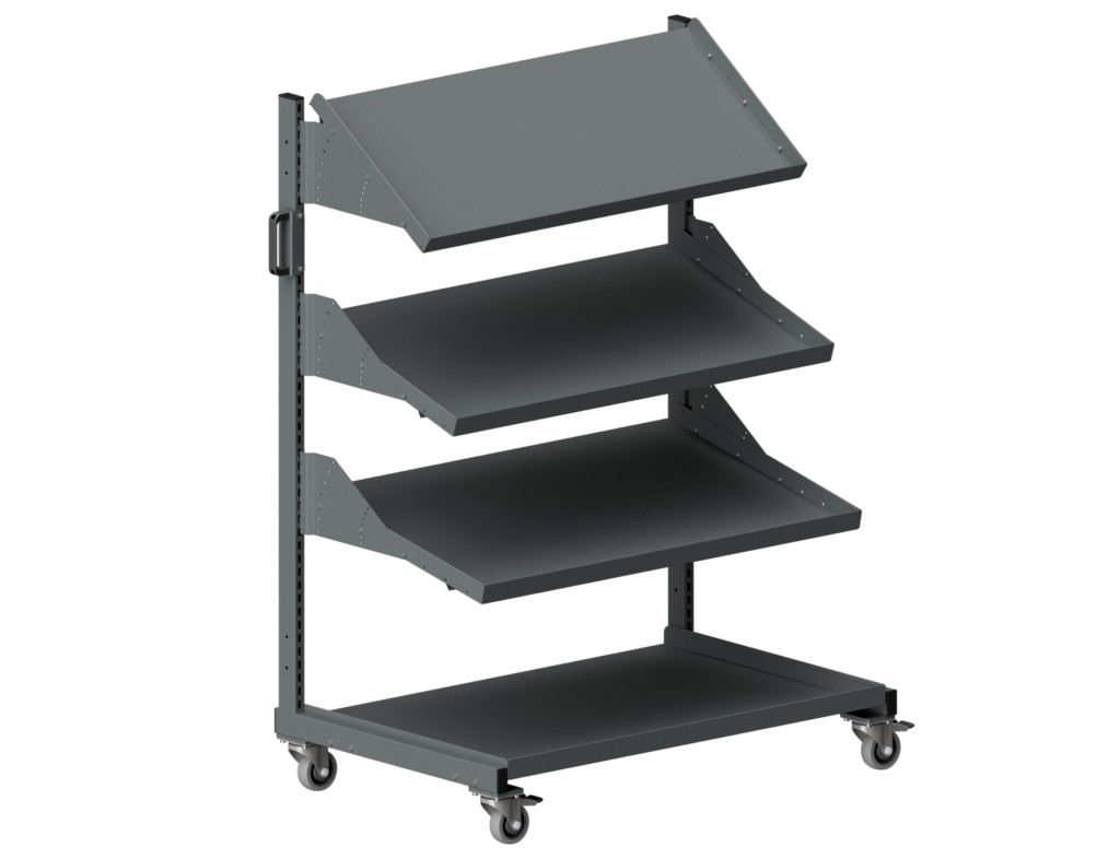 Backvagn Stor, 3 hyllplan + botten - Bloms